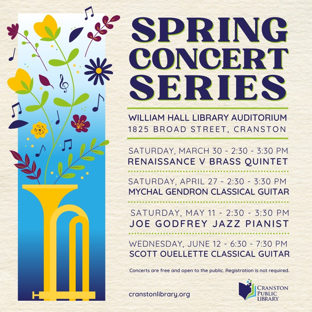 Mayor Hopkins Shares Cranston Library's 2024 Spring Concert Schedule